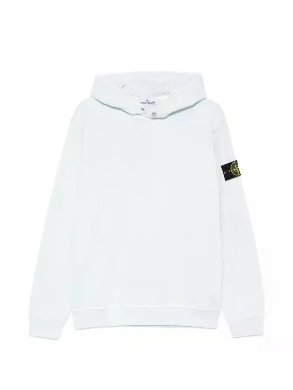 Stone Island Logo-patch Hoodie - Blue