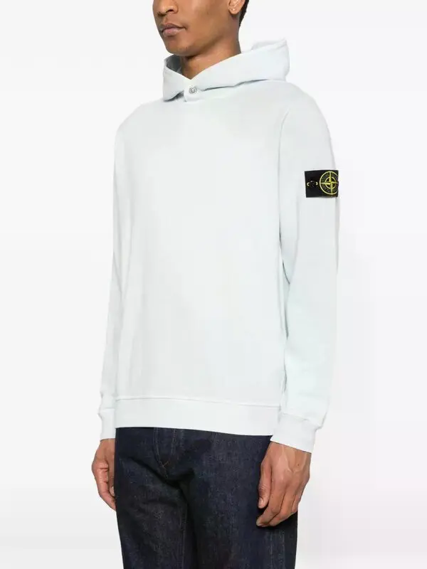 Stone Island Logo-patch Hoodie - Blue