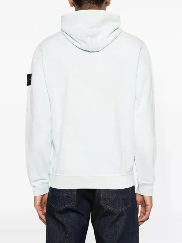 Stone Island Logo-patch Hoodie - Blue