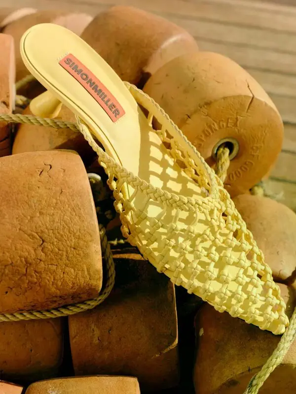SIMONMILLER Gala Knotted Mules - Yellow
