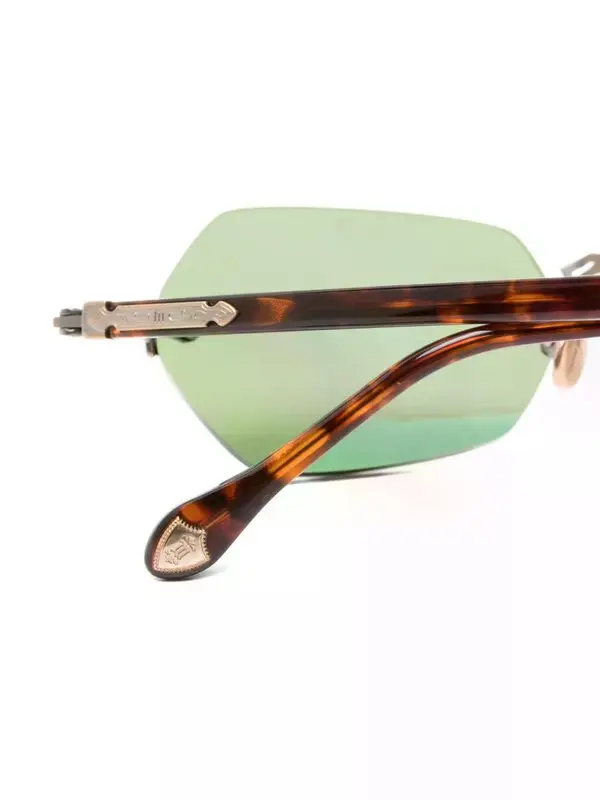 Matsuda Geometric Rimless Sunglasses - Silver