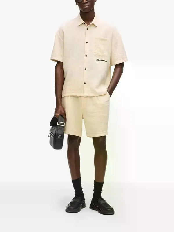 Karl Lagerfeld Crinkled Textured Shorts