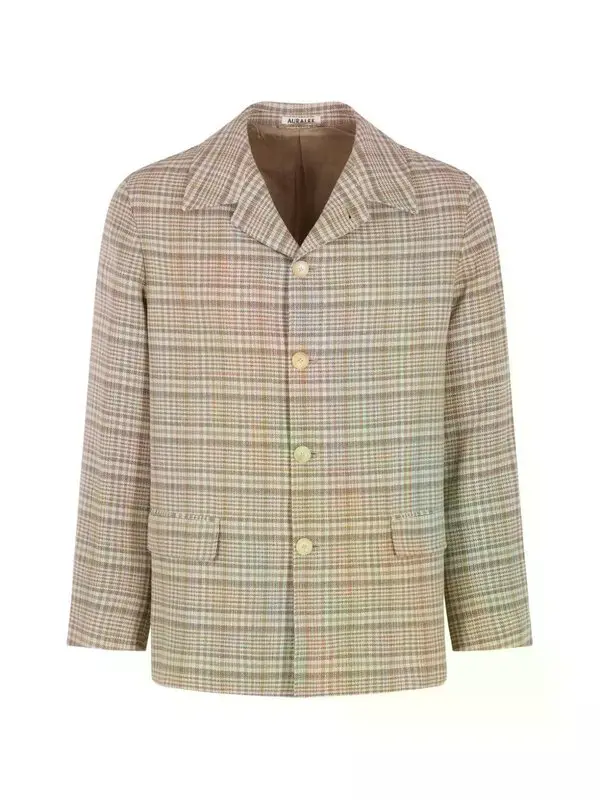 Auralee Checked Shirt Jacket