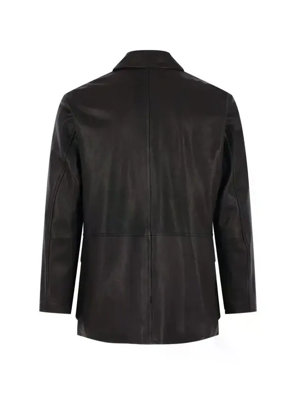 Auralee Buttoned Leather Jacket