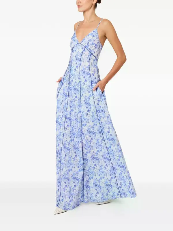 Rosie Assoulin V-neck Floral Print Dress