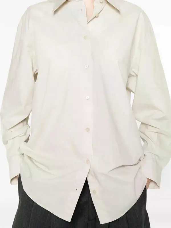 TOTEME Beige Cotton Button-front Shirt