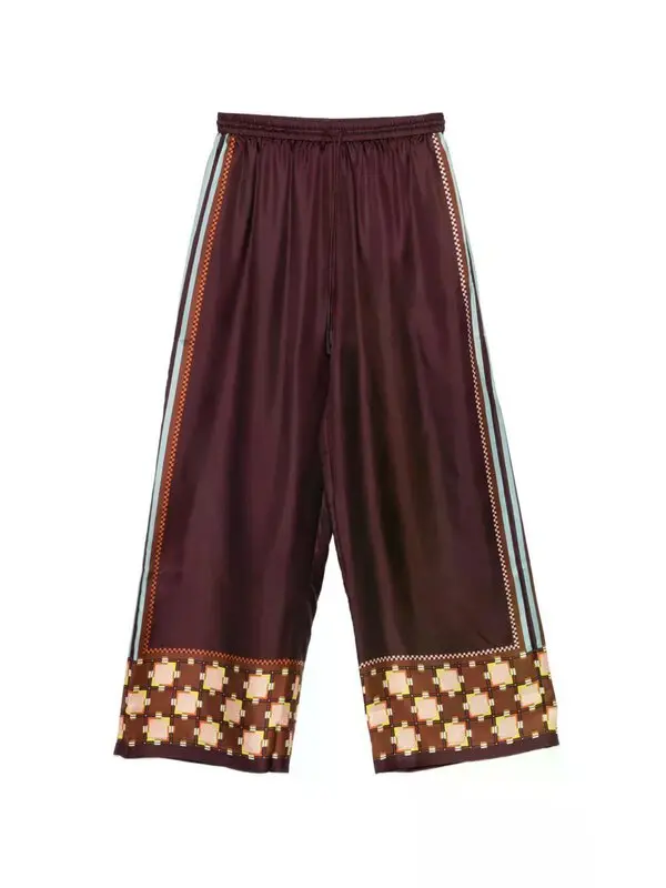 ALEMAIS Wilson Silk Palazzo Pants - Red