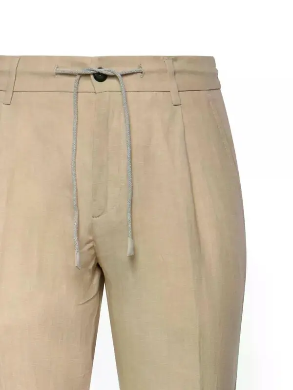 Eleventy Drawstring-fastening Trousers - Neutrals