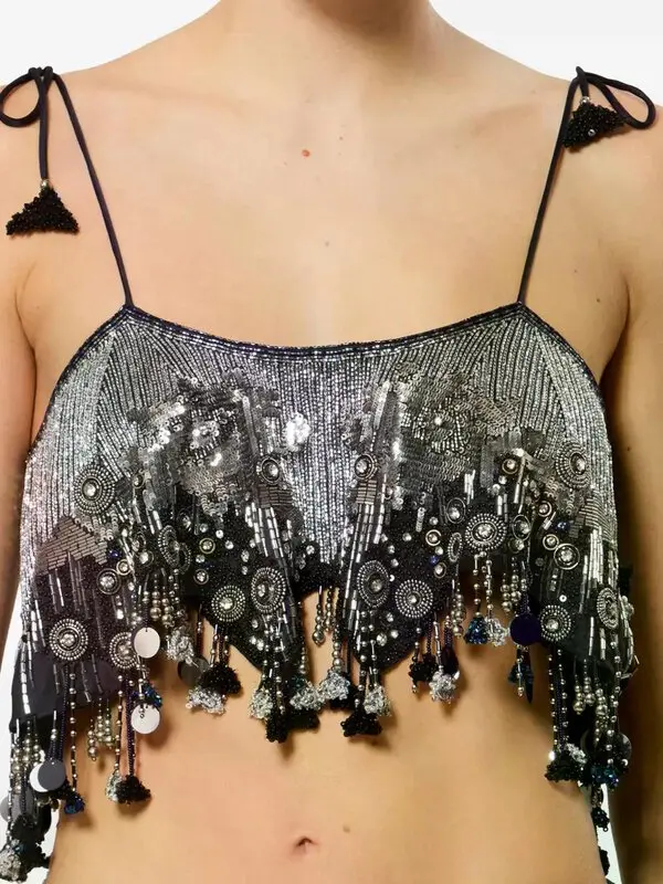 Isabel Marant Étoile Liwane Sequin-embellished Silk Top