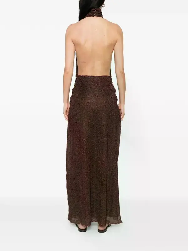 Oseree Ring Turtleneck Maxi Dress