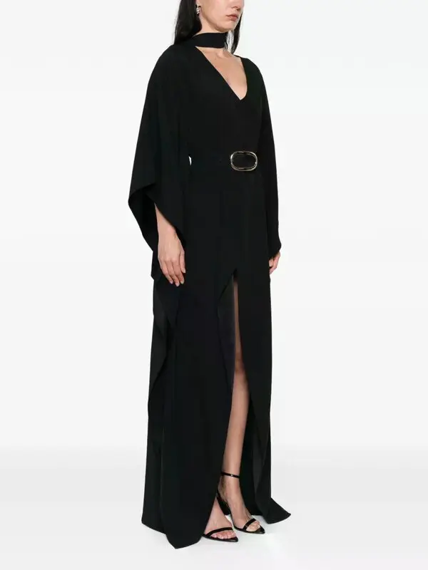 TALLER MARMO Cassandra V-neck Belted Dress