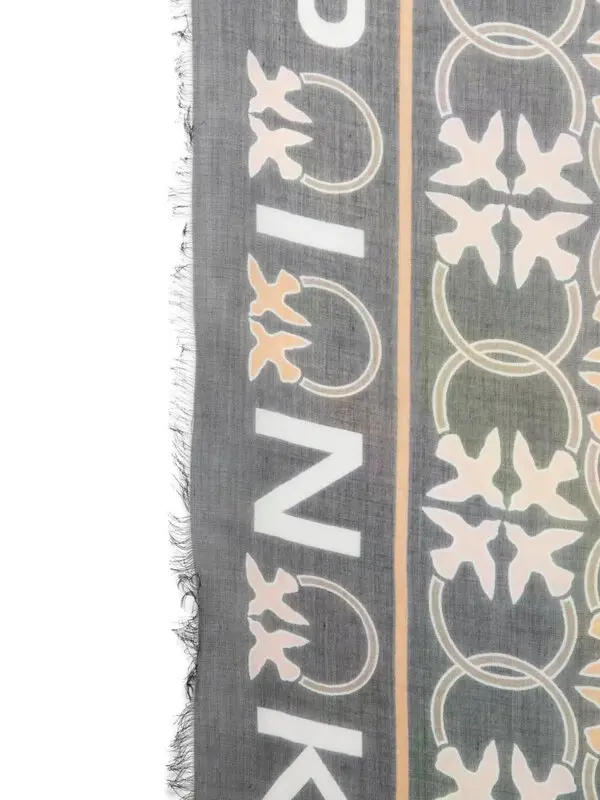 Pinko Printed Fringed Scarf