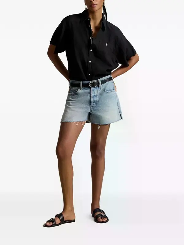Polo Ralph Lauren Patch-pocket Linen Shirt - Black