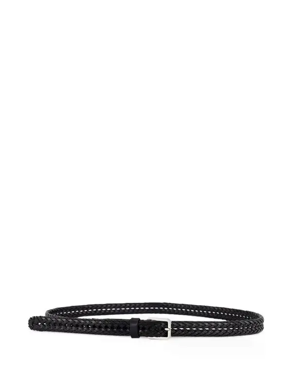 TOM FORD Braided Leather Belt - Black