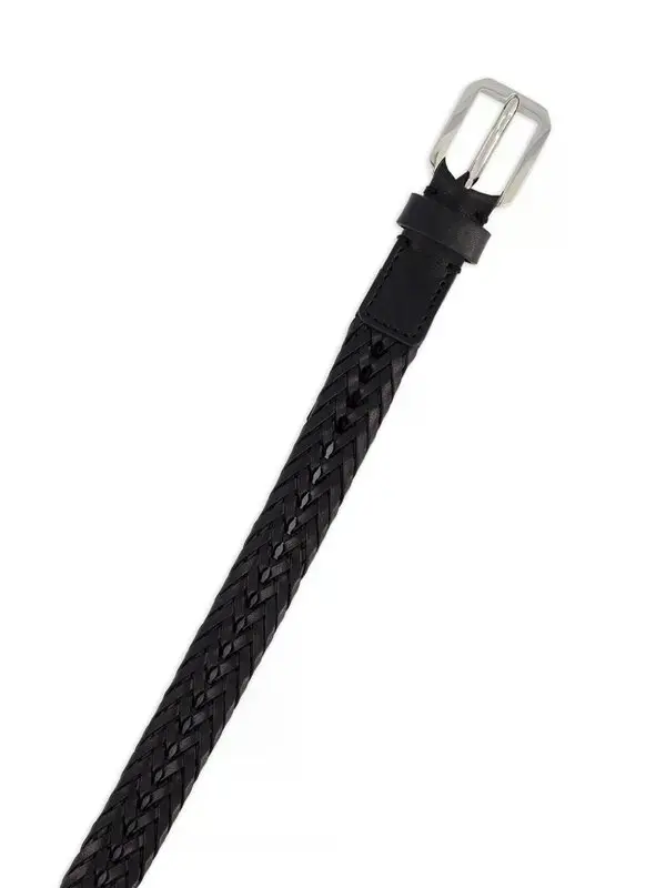 TOM FORD Braided Leather Belt - Black