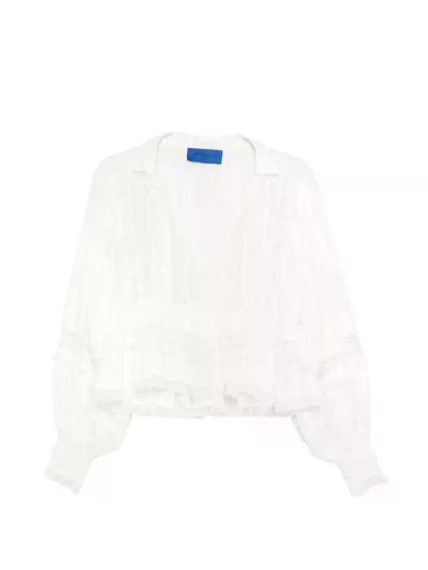 MES DEMOISELLES Ruffled Top Blouse - White