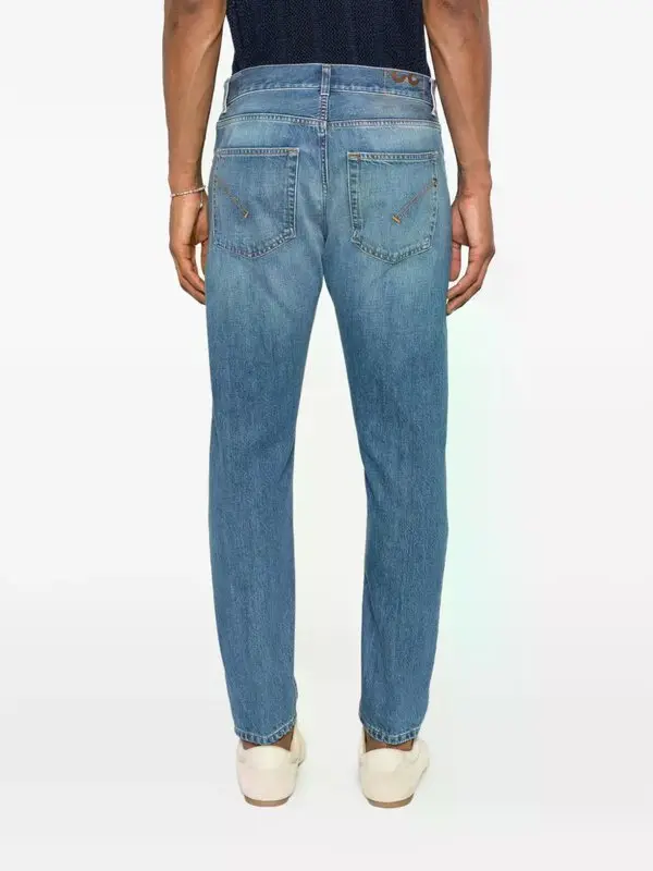 DONDUP Faded Straight Leg Jeans - Blue