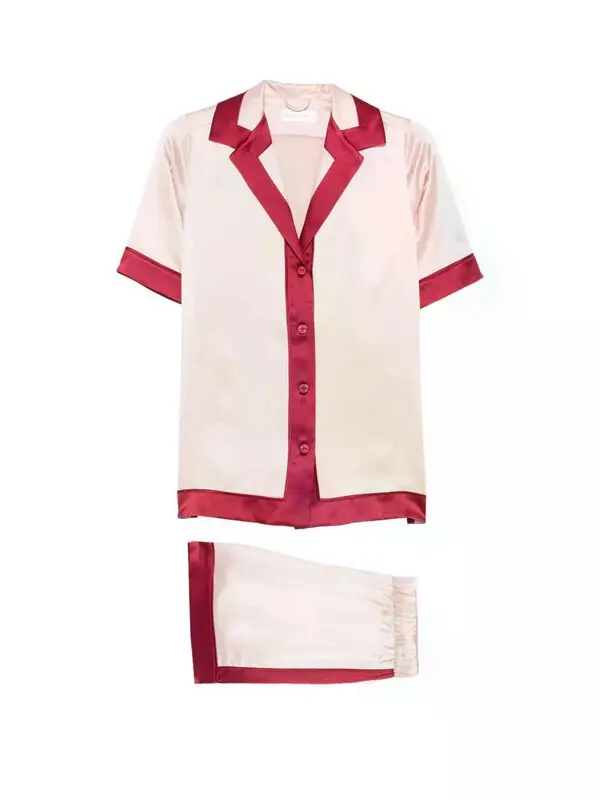 Olivia Von Halle Zelda Short-sleeve Pajamas - Pink