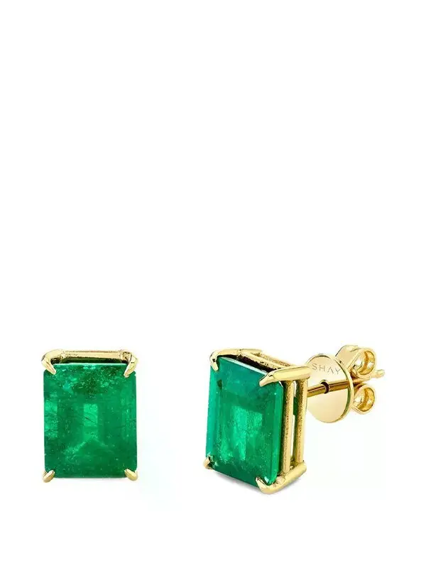 Shay Emerald Earrings - Gold