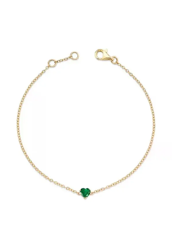 Shay Heart-cut Emerald Bracelet - Gold