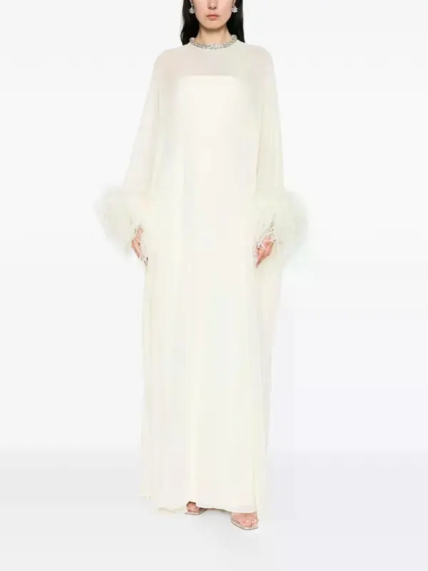 Roland Mouret Feather-trim Gown