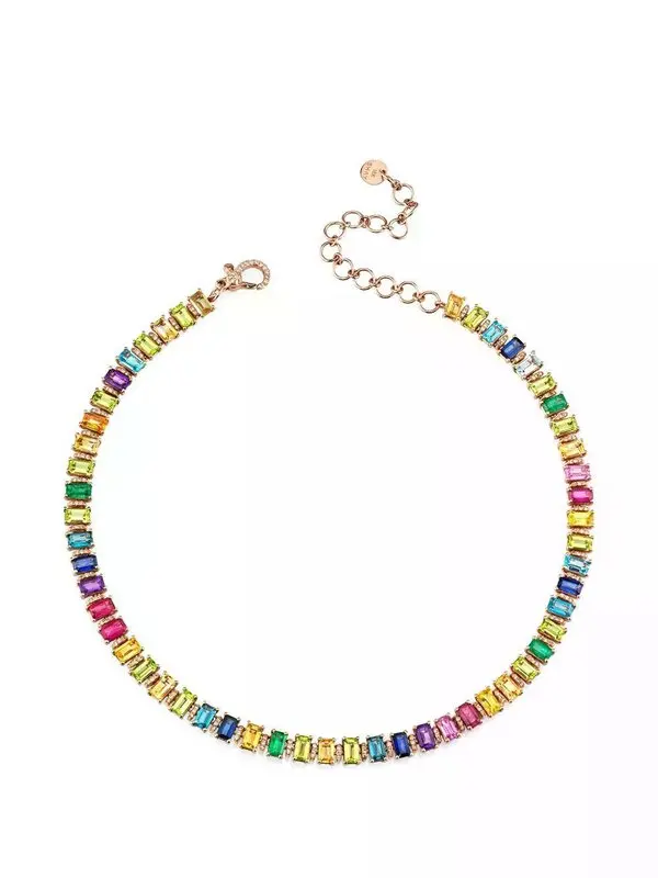 Shay Multi-stone Necklace - Pink