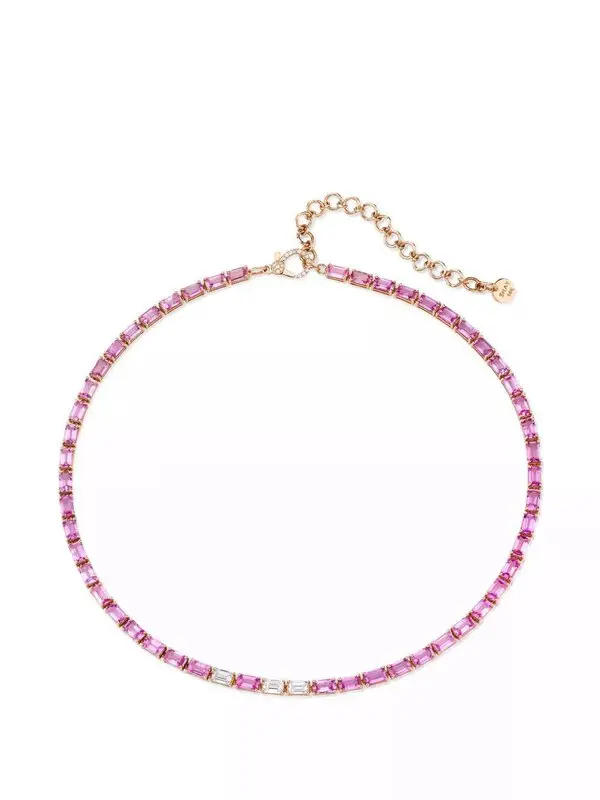 Shay Sapphire And Diamond Necklace - Pink