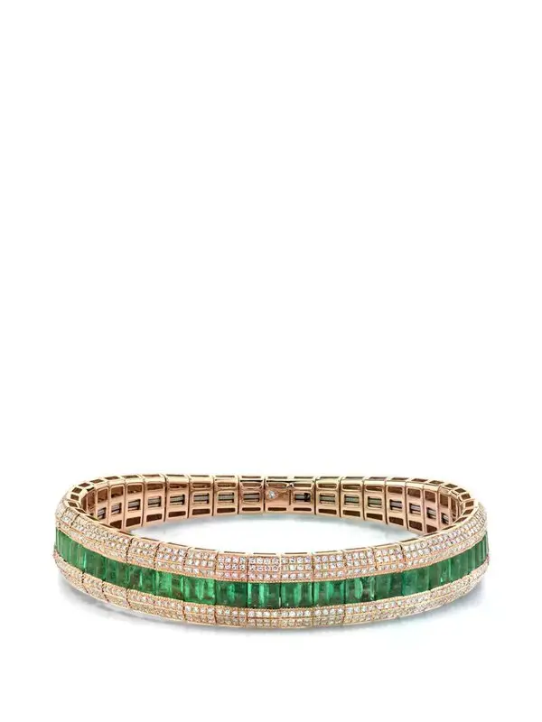 Shay Emerald And Diamond Bracelet - Pink