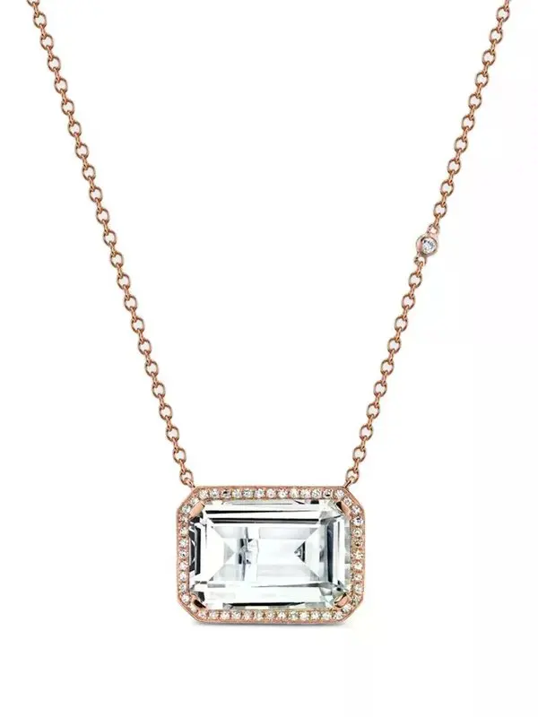 Shay Topaz And Diamond Necklace - Pink