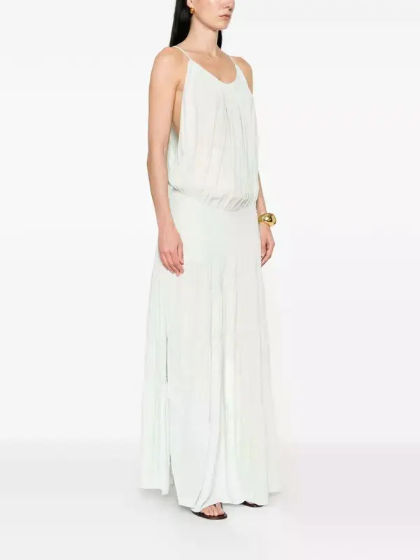 IRO PARIS Tiered Pleated Dress - Green