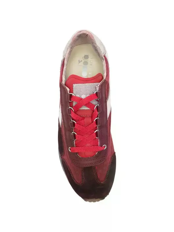 DIADORA Equipe Logo Stripe Leather Sneakers - Red