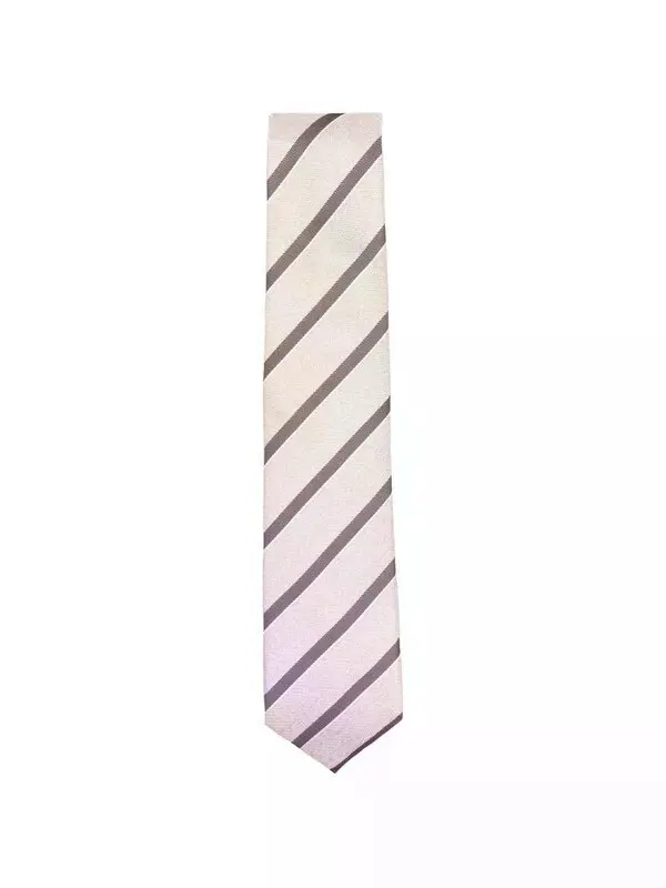 Corneliani Striped Neck Tie - Neutrals