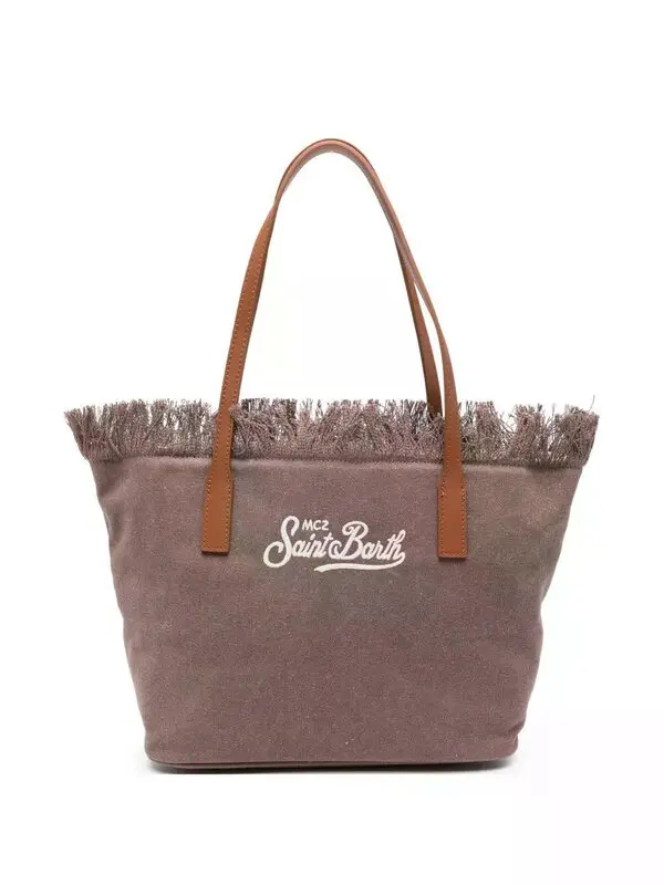MC2 SAINT BARTH City Fringed Tote Bag - Brown