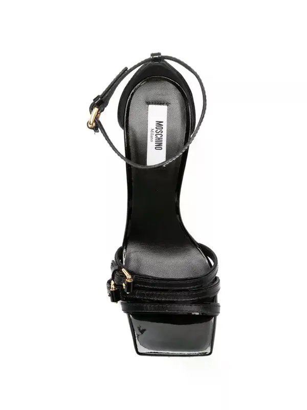 Moschino Buckle-strap Leather Sandals