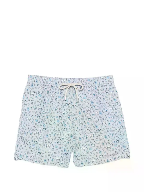 MC2 SAINT BARTH Printed Swim Shorts - Grey
