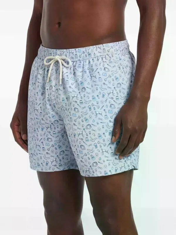 MC2 SAINT BARTH Printed Swim Shorts - Grey