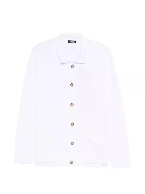 BARBA NAPOLI Buttoned Cotton Cardigan - White