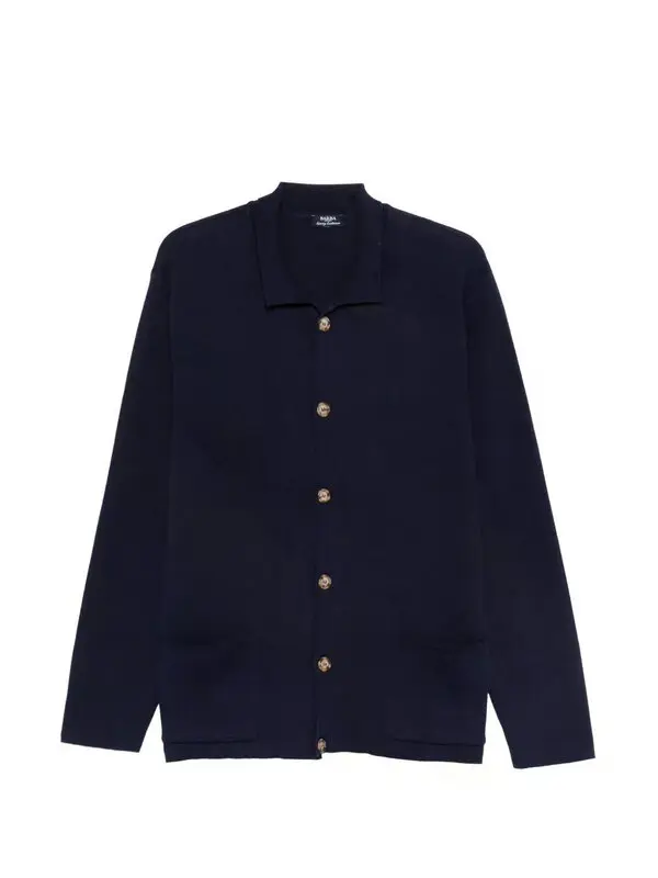 BARBA NAPOLI Pocket Buttoned Cardigan - Blue