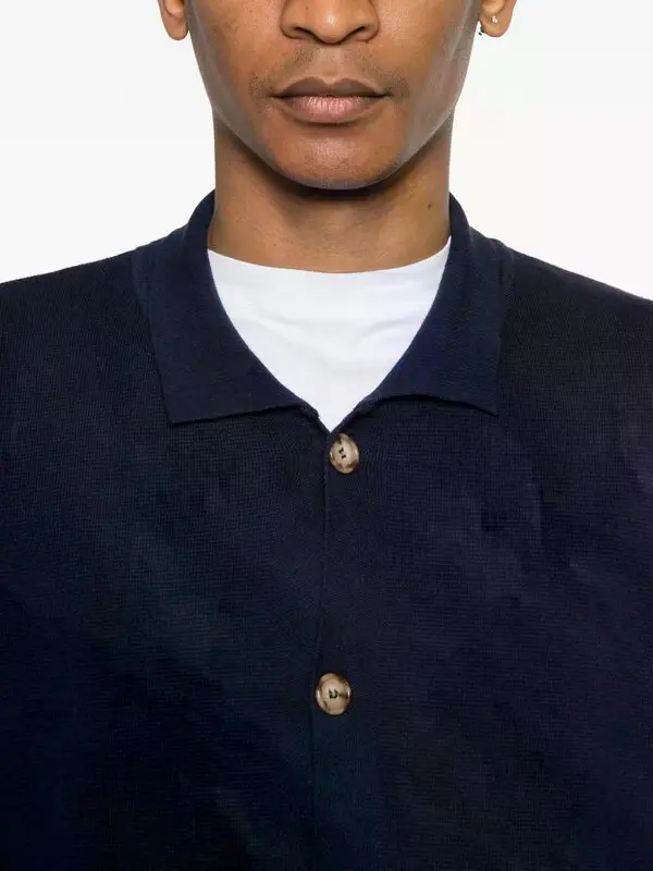 BARBA NAPOLI Buttoned Cardigan With Pockets - Blue