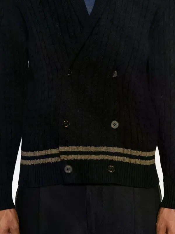 DRUMOHR Cable-knit Double-breasted Cardigan