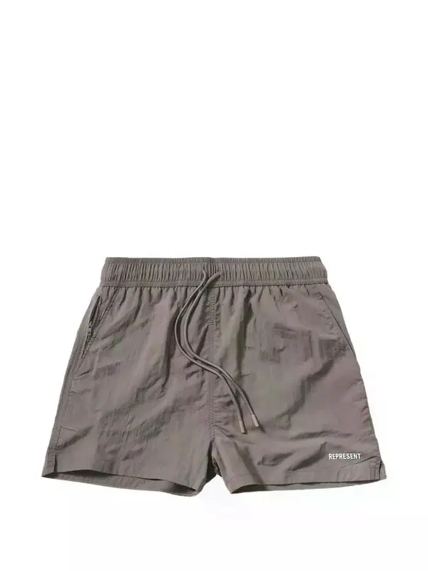 REPRESENT Core Drawstring Swim Shorts - Brown