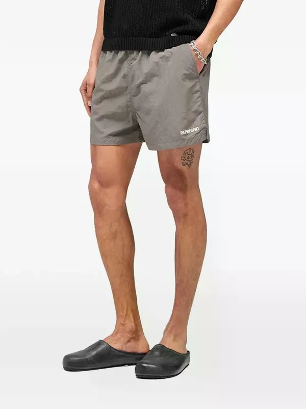 REPRESENT Core Drawstring Swim Shorts - Brown