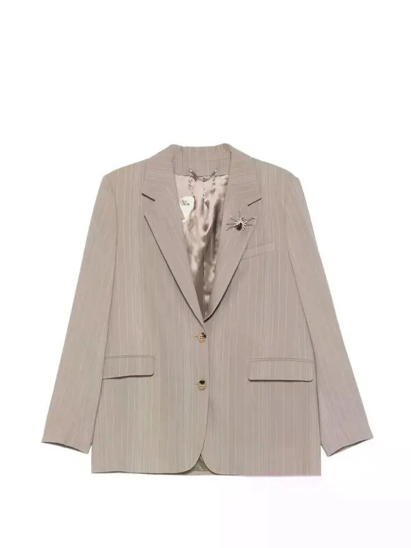 GOLDEN GOOSE Pinstripe Embellished Blazer