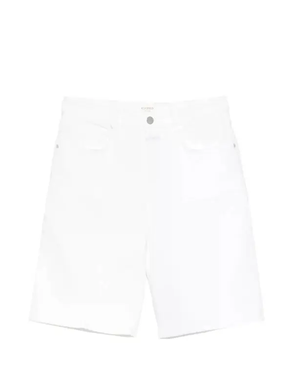 Closed Wide Leg Pocket Shorts - White