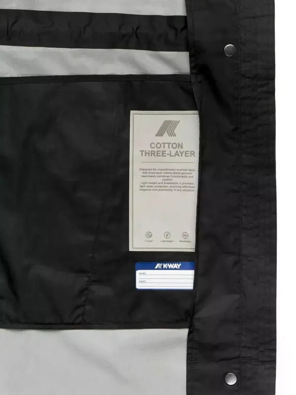 K-WAY Barbrein Drawstring Coat - Black