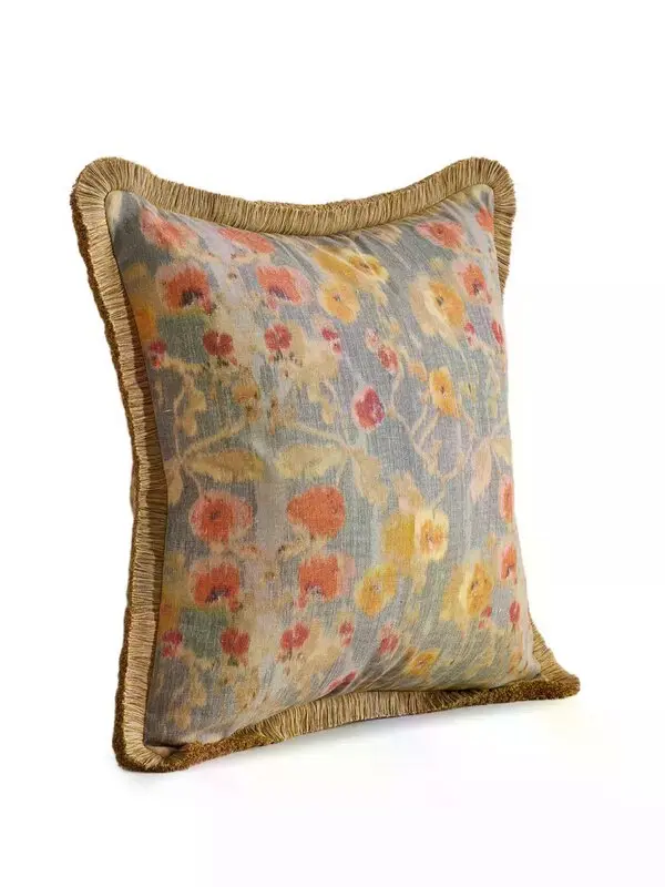 SOHO HOME Halsey Floral Fringed Cushion