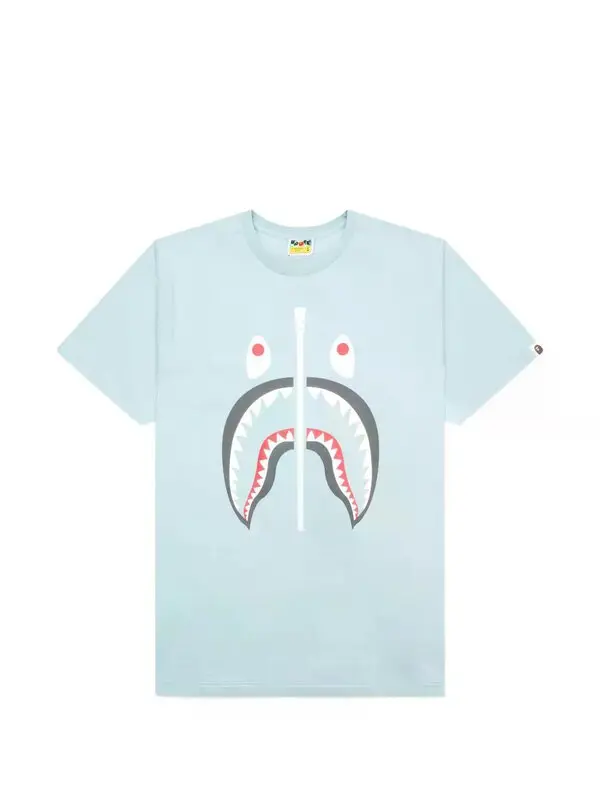 A BATHING APE Shark-print T-shirt - Blue