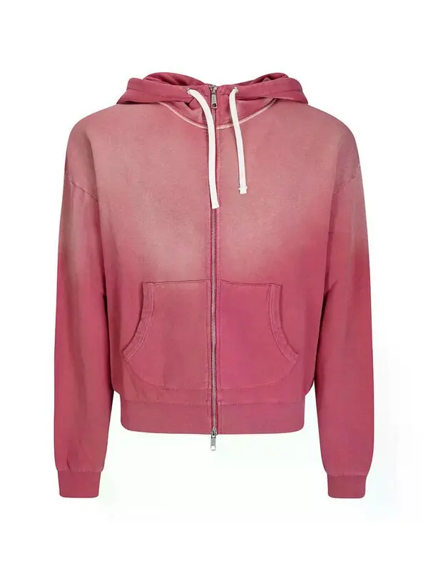 BRAIN DEAD Padded-elbow Zip-up Hoodie