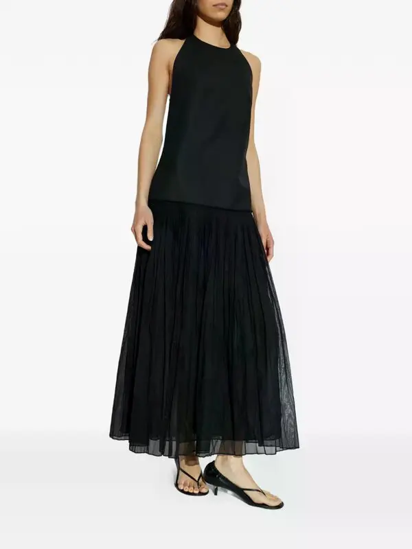 RÓHE Halterneck Pleated Maxi Dress