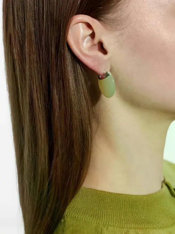 Lié Studio Erin Serpentine Gemstone Earrings - Silver